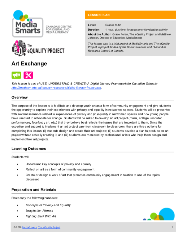 eQuality Lesson Plans – Equality Project